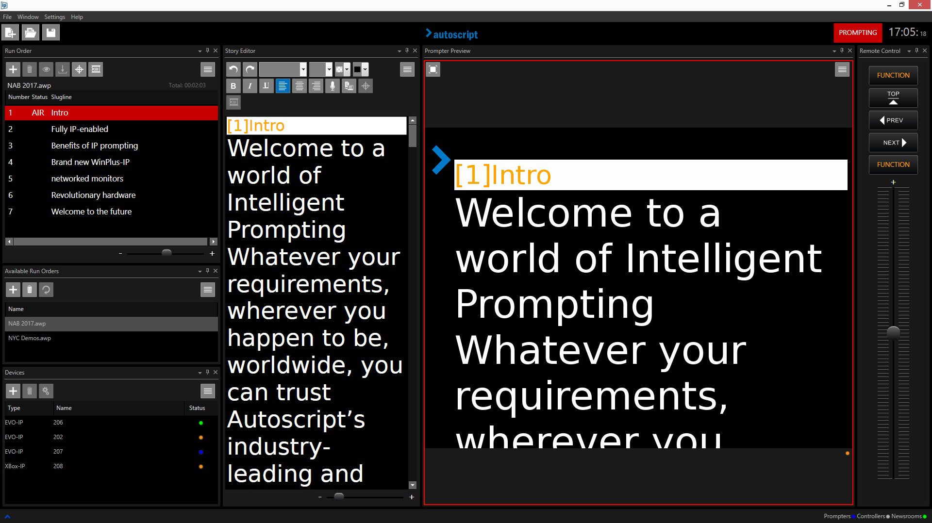 Autoscript WP-IPN Newsroom licence for WinPlus-IP studio prompting ...
