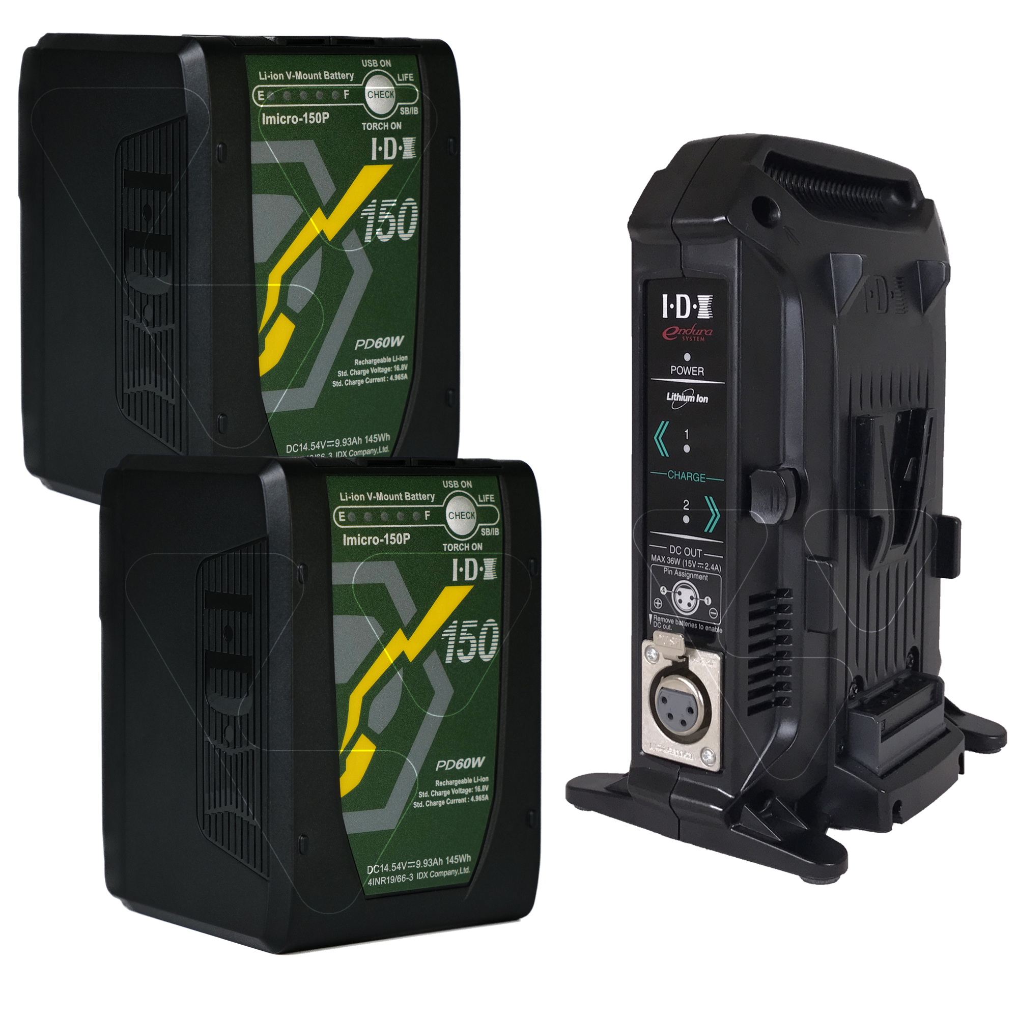 IDX 2x Imicro-150P Batteries, 1 x Free VL-2X - Vocas Sales & Services ...