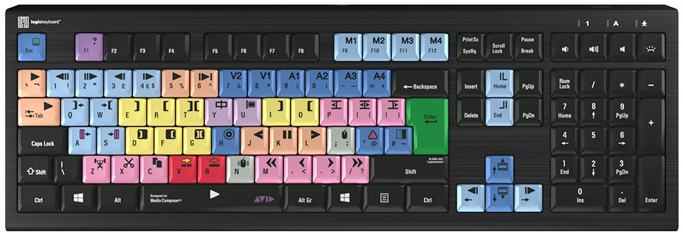 LogicKeyboard Avid Media Composer - PC ASTRA 2 Backlit Keyboard - UK ...