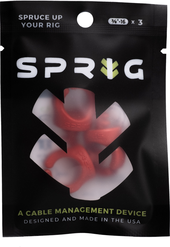 Sprig Big Red Cable Clips (3/8”-16) 3-Pack