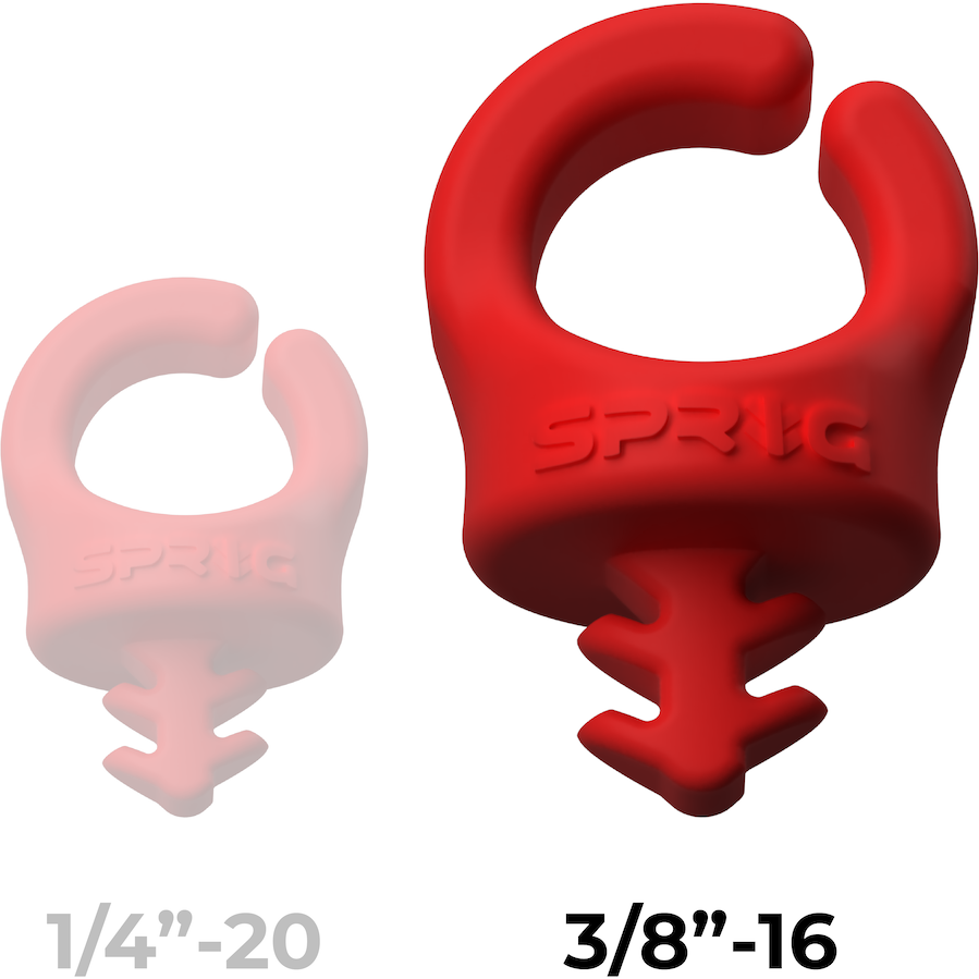 Sprig Big Red Cable Clips (3/8”-16) 3-Pack